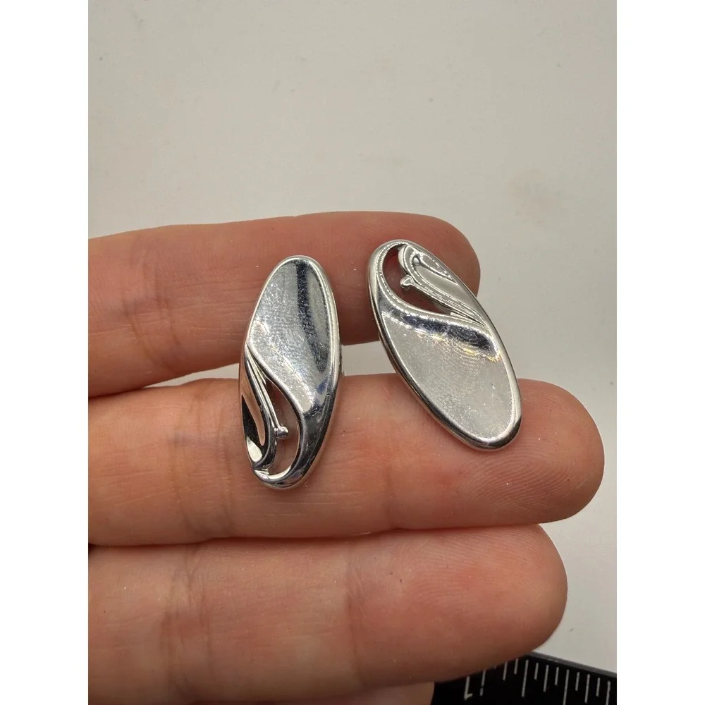 SWANK | Accessories | Swank Vintage Silver Tone Oval Cutout Cufflinks ...